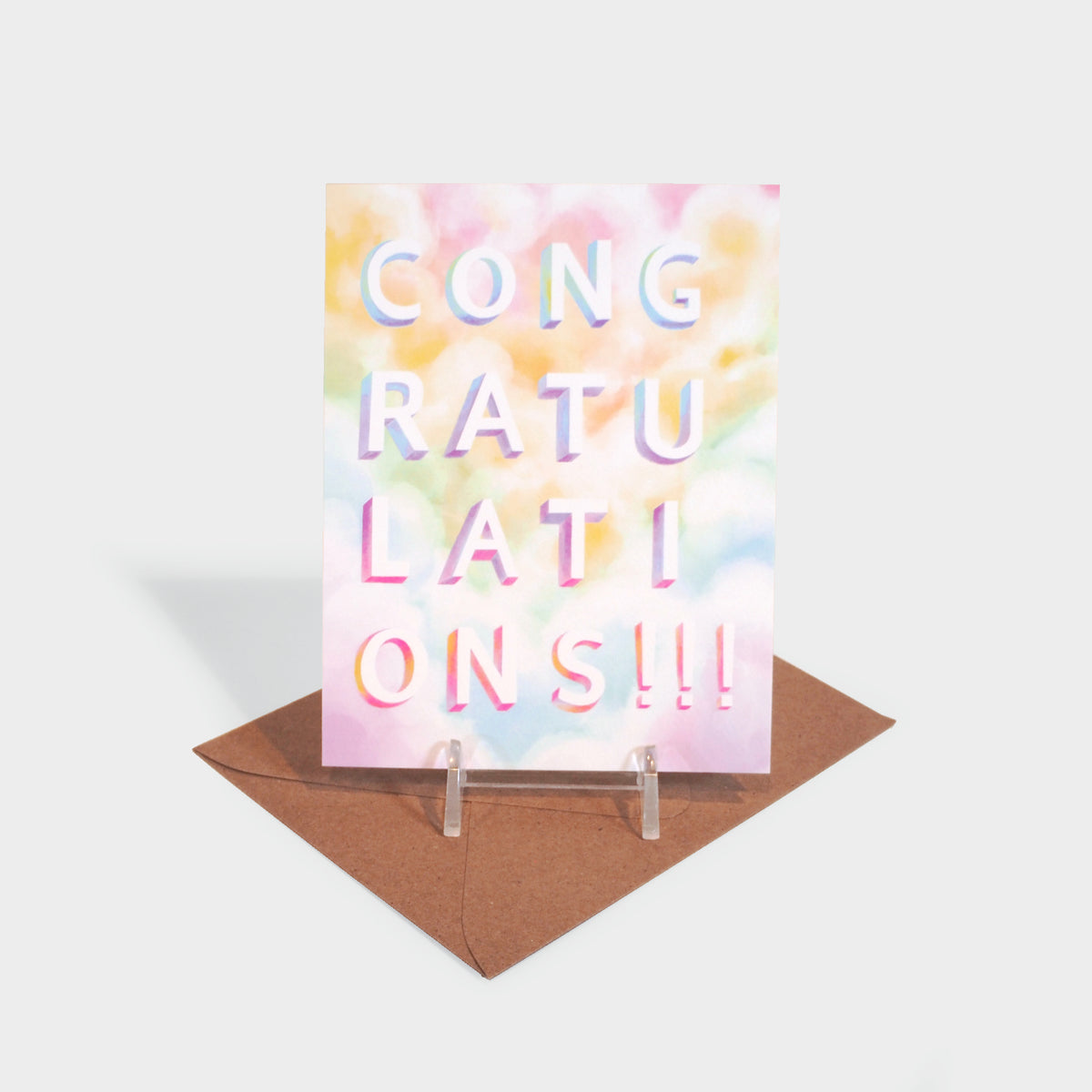 Rainbow Clouds Congratulations Greeting Card – The Library Store