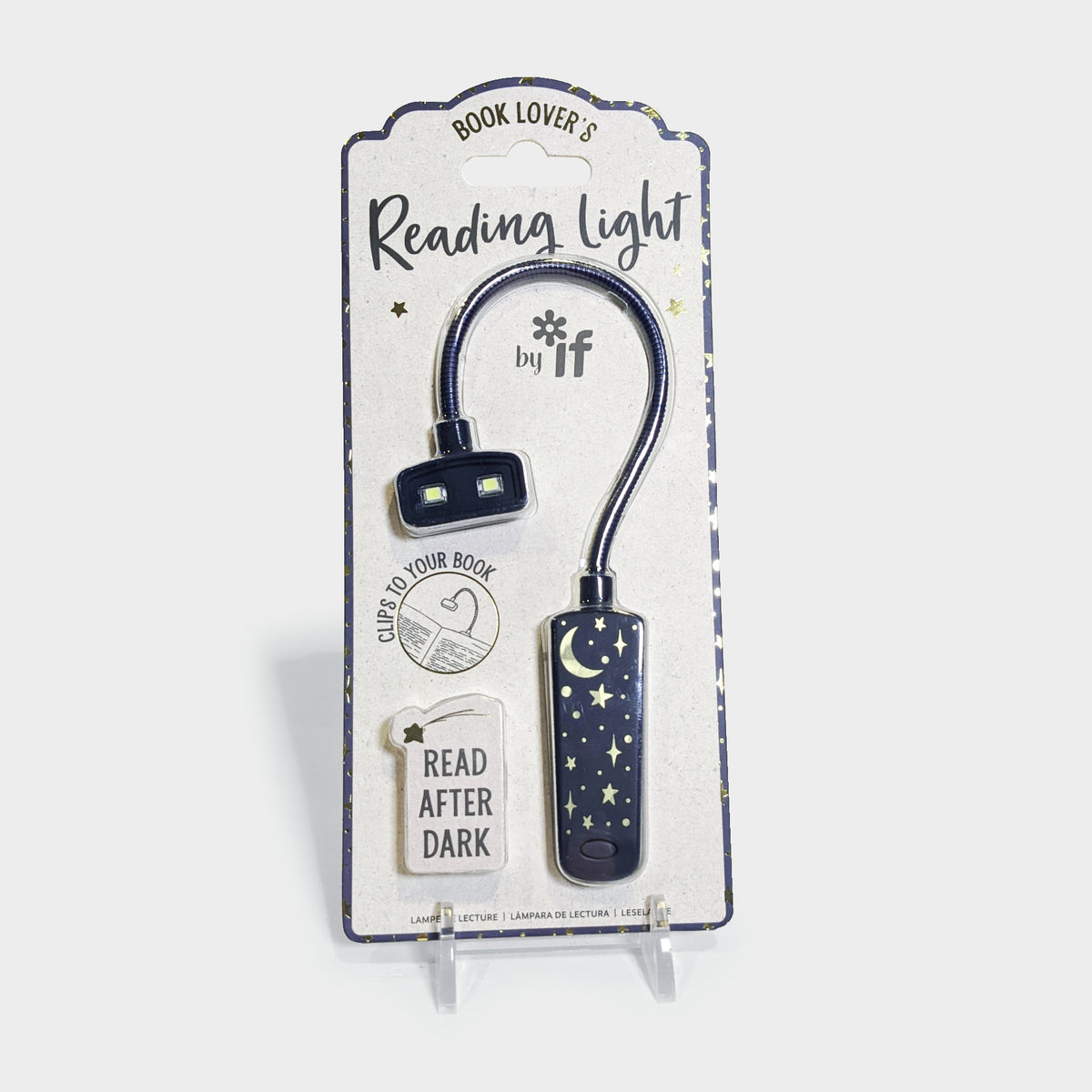 Book Lover's Reading Light in Moon & Stars – The Library Store